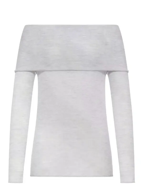 ROBERTO COLLINA Off-shoulder Sweater - Grey