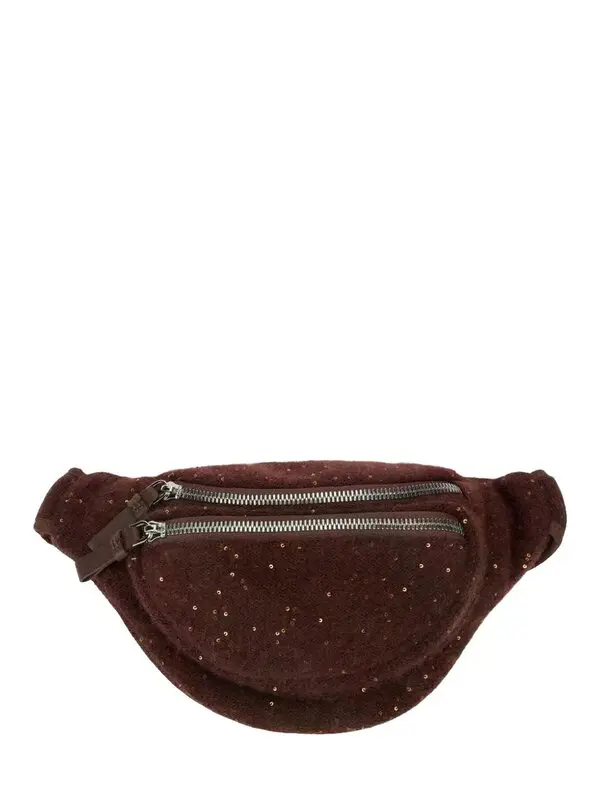 Fabiana Filippi Sequin-embellished Belt Bag - Brown