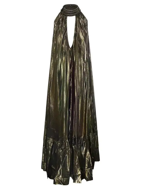 MES DEMOISELLES Lumon Beaded Maxi Dress - Metallic