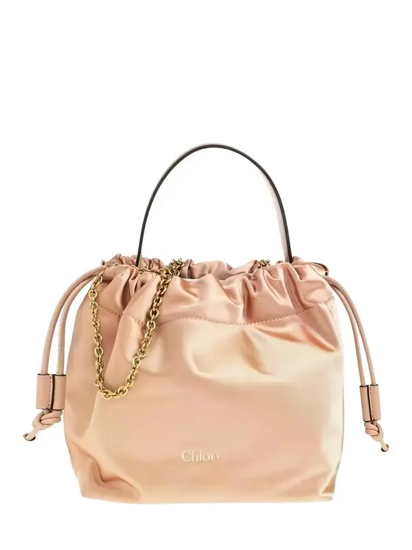 Chloé Gathered Clutch Bag - Pink