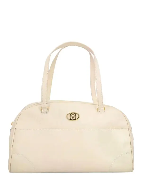 PIROVANO VINTAGE Leather Tote Bag - White