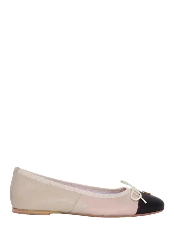 VIA ROMA 15 Bow-detail Ballet Flats - Neutrals