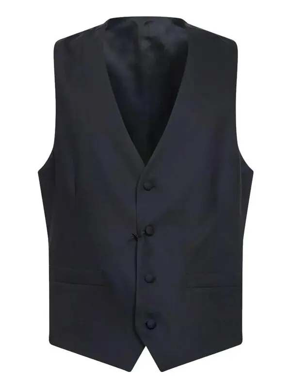 LARDINI Buttoned Waistcoat - Blue