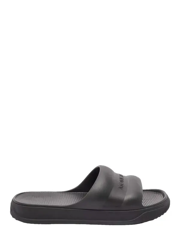 Moncler Embossed Logo Slides - Black