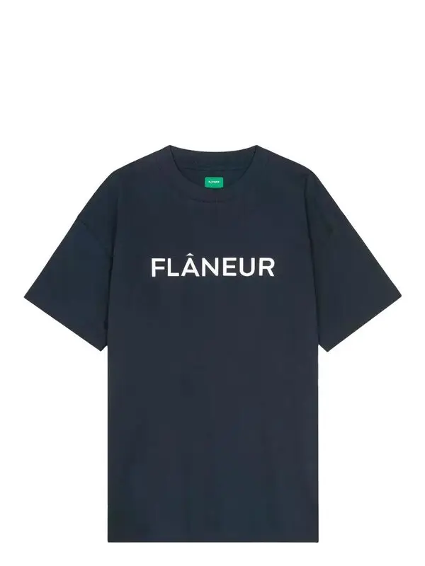 FLANEUR Logo-print T-shirt - Blue