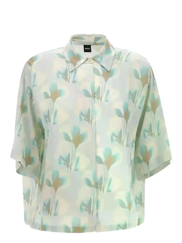 BOSS Bimina Floral Shirt - Grey