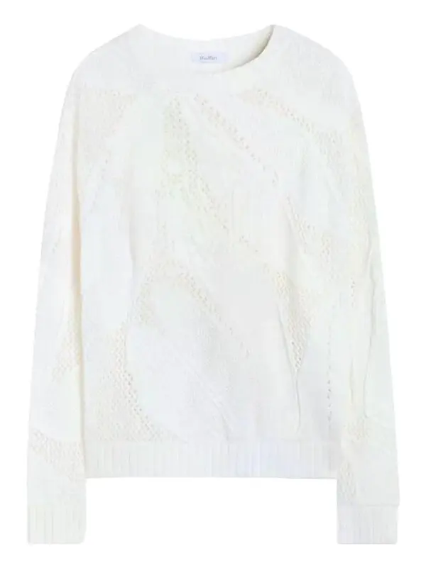 Max Mara Open Knit Sweater - White