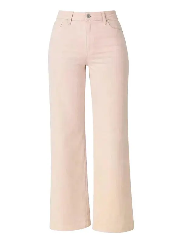 Paige High-waisted Jeans With Pockets And Belt Loops - Pink