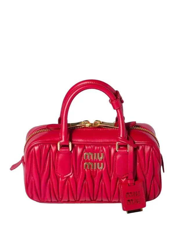 Miu Miu Arcadie Matelassé Nappa Leather Bag - Pink