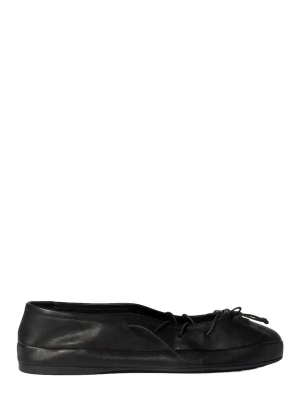 Miu Miu Nappa Leather Ballerinas - Black