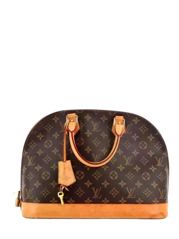 LOUIS VUITTON Alma Handbag Monogram Canvas Mm Satchel - Brown
