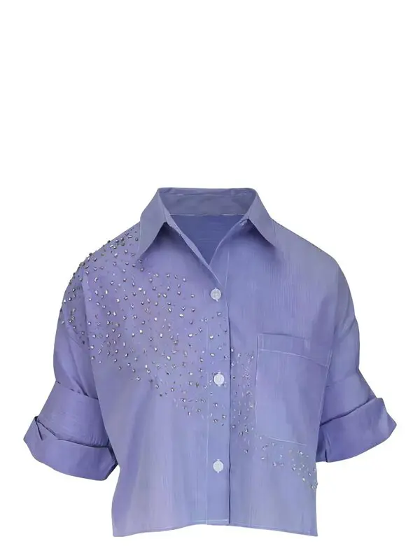 TWP Crystal-embellished Shirt - Purple