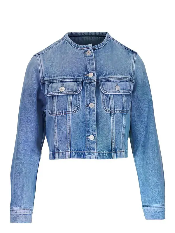 Citizens Of Humanity Buttoned Cropped Jacket - Blue