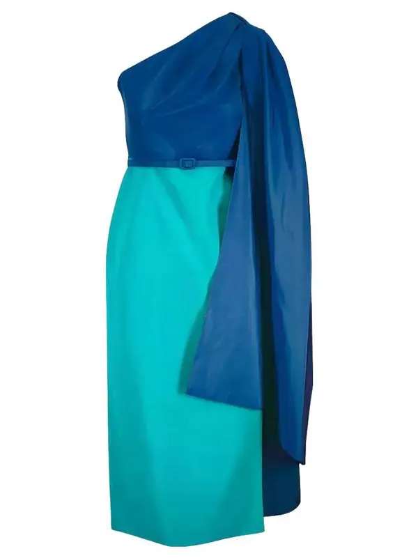 Carolina Herrera One-shoulder Midi Dress - Blue