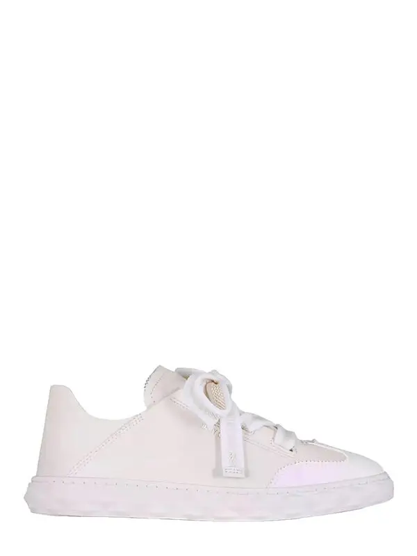 JIMMY CHOO Diamond Light Leather Sneakers - Neutrals