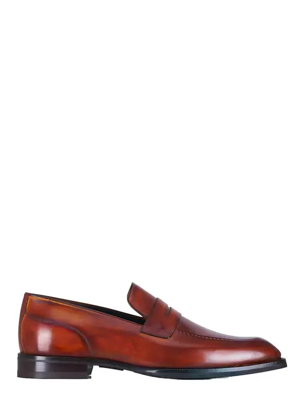 Di Bianco Penny Leather Loafers - Brown
