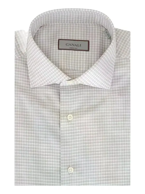Canali Checkered Shirt - Neutrals