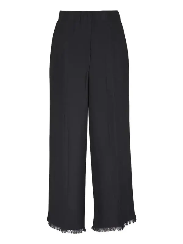 Antonelli Firenze Fringed Hem Trousers - Black