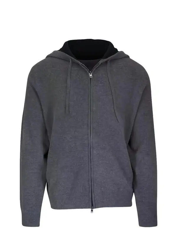 Vince Mélange-effect Zip-up Hoodie - Grey
