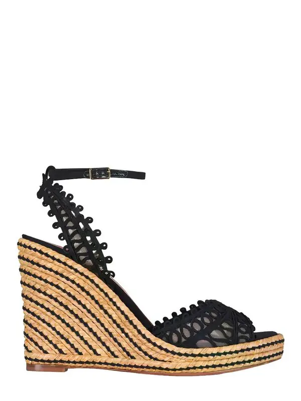 AQUAZZURA Braided Nappa Espadrilles - Black