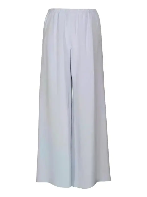 PETER COHEN Elasticated-waist Wide-leg Trousers - Blue