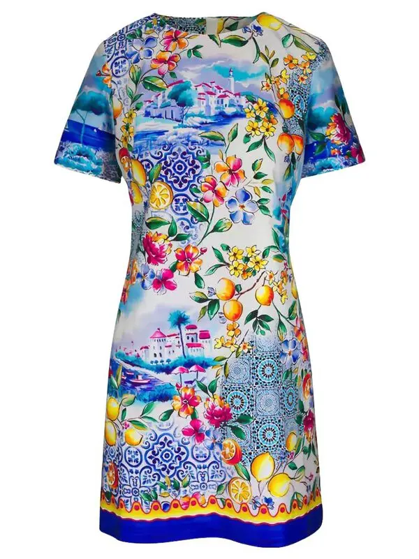 Rani Arabella Floral Print Dress - Blue
