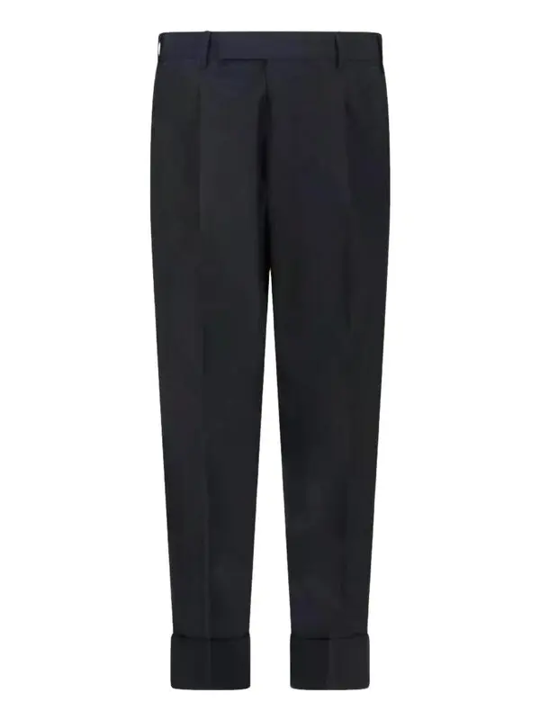 PT TORINO Pleated Tailored Trousers - Black