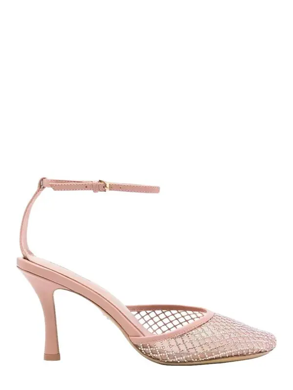 Lola Cruz Ruby Mesh Court Shoes - Neutrals