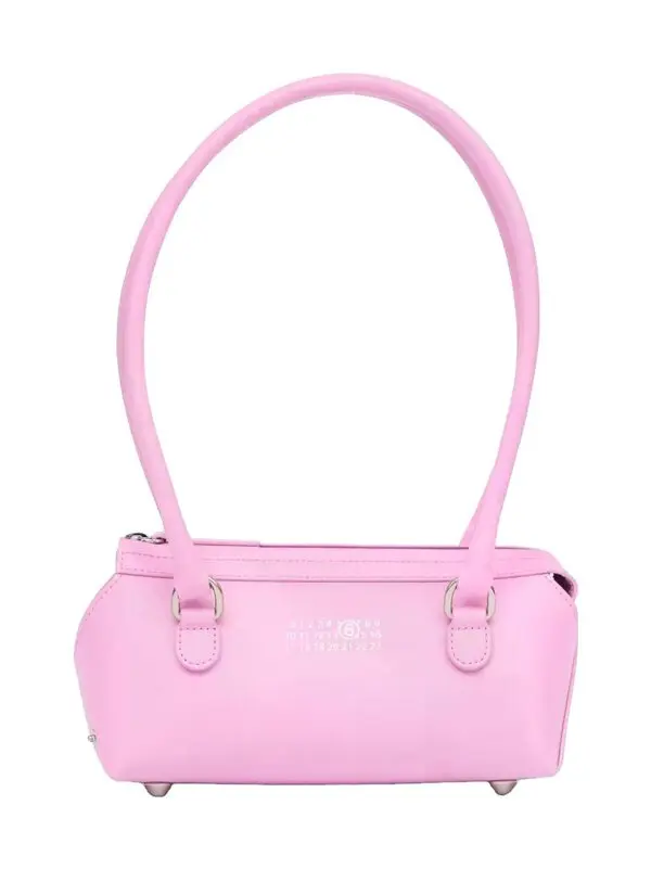 MAISON MARGIELA Mini Bauletto J Zip Leather Shoulder Bag - Pink