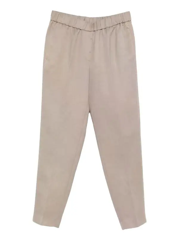 Peserico Elasticated-waistband Trousers - Brown