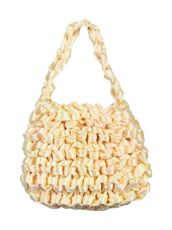 MIISTA Mini Theodore Ruched Shoulder Bag - Yellow