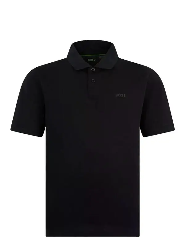 BOSS Logo-appliqué Short-sleeve Polo Shirt - Black