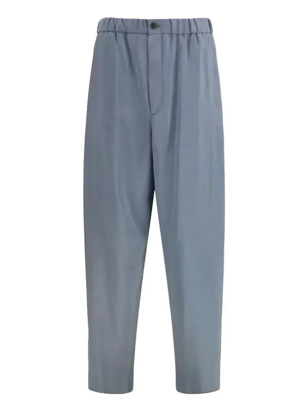 Giorgio Armani Wide-leg Tailored Trousers - Grey