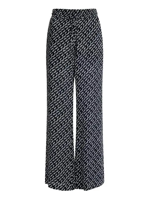 DONDE ESTEBAN Printed Trousers - Black