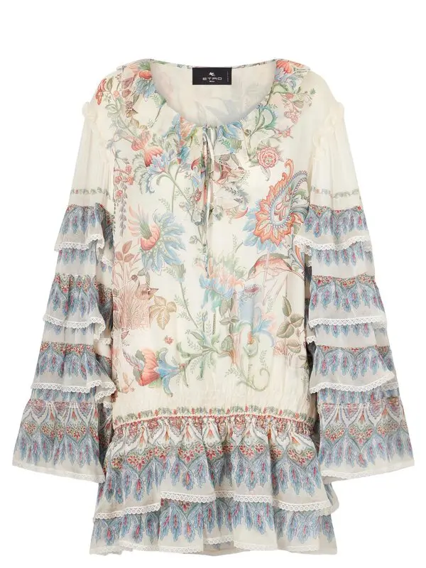 Etro Silk Mini Tunic Dress - Multi