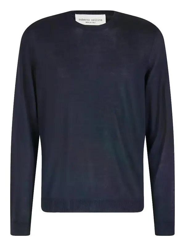 ROBERTO COLLINA Crew Neck Sweater - Blue
