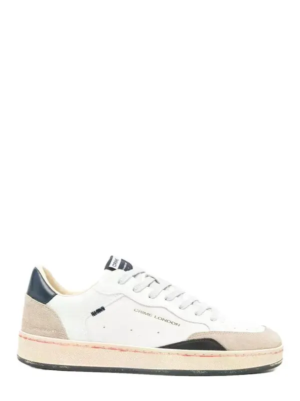 CRIME LONDON Chelsea Suede Panel Sneakers - White