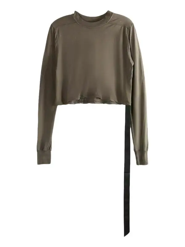 Rick Owens Level Ls Cropped T-shirt - Green