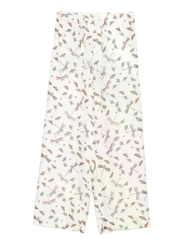 Gucci Dragonfly-print Trousers - Neutrals