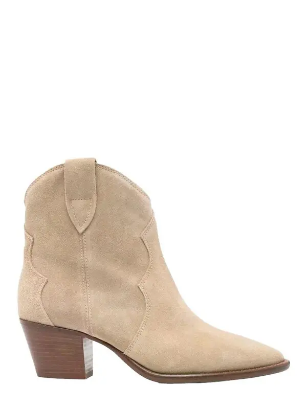 ANNA F. Pointed Toe Cowboy Boots - Neutrals