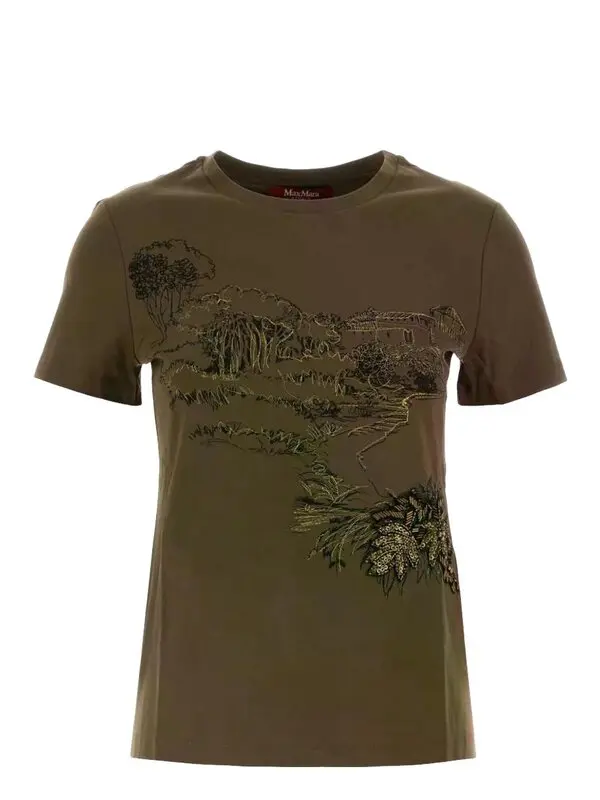 Max Mara Graphic Print T-shirt - Green