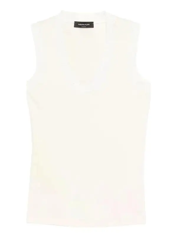 Fabiana Filippi Round-neck Top - Neutrals