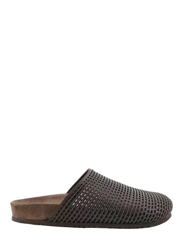 Brunello Cucinelli Perforated Mules - Brown