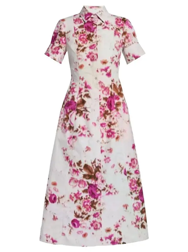 Erdem Floral-print Midi Dress - White
