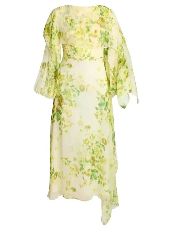 Erdem Floral-print Maxi Dress - Neutrals