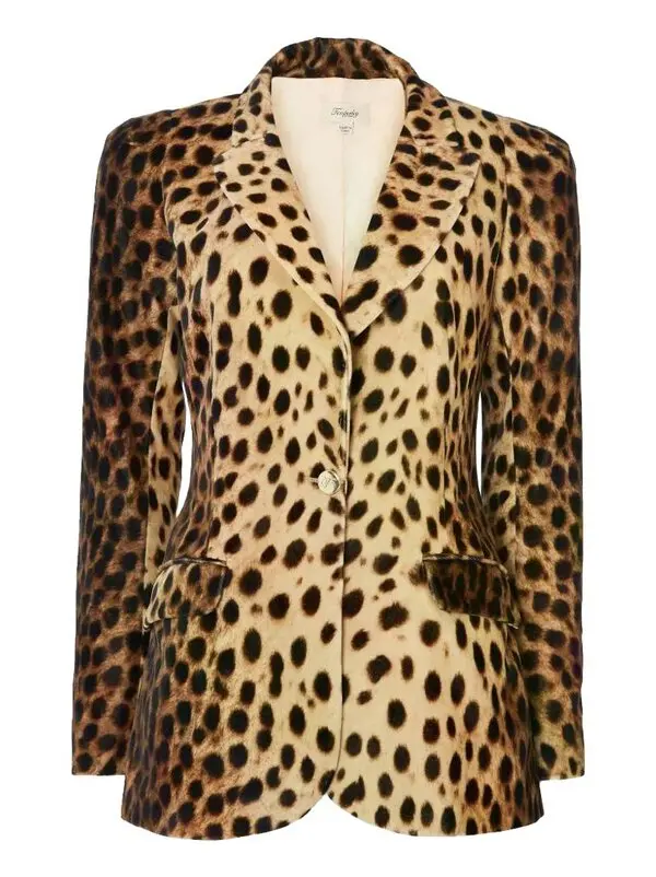 TEMPERLEY LONDON Nemera Leopard-print Blazer - Neutrals