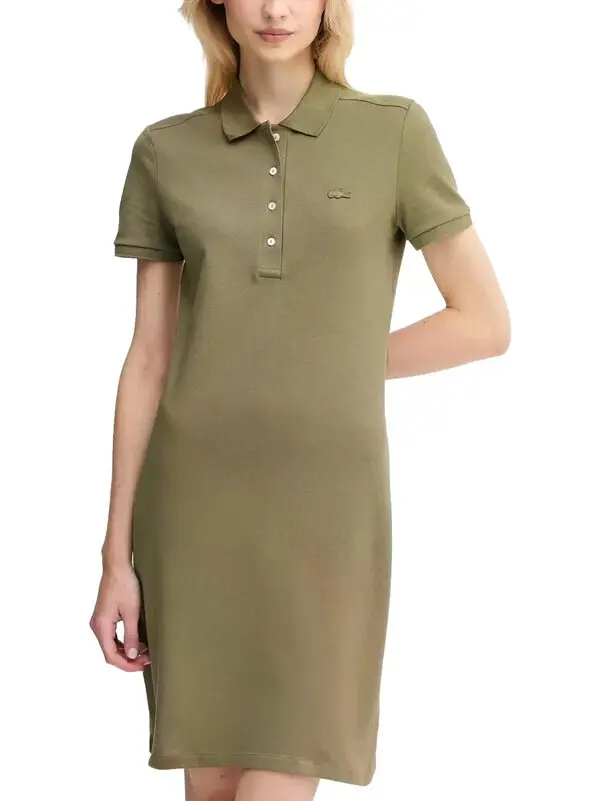 Lacoste Polo-collar Mini Dress - Green