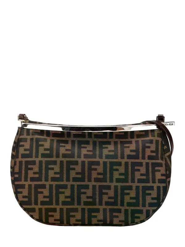 Fendi 2000-2010 Zucca Canvas Shoulder Bag - Brown
