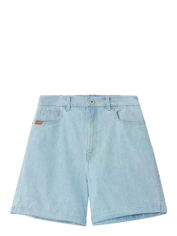 CHOCOOLATE Roll-cuff Denim Shorts - Blue