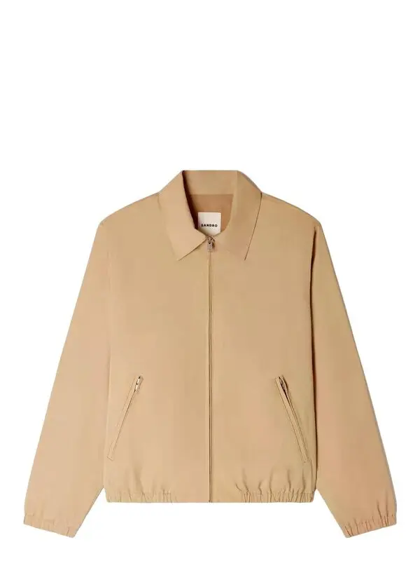 Sandro Zip Cotton Jacket - Neutrals